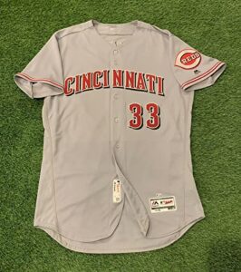 jesse winker cincinnati reds game used worn jersey – “2nd career hr” 2017 – mlb game used jerseys