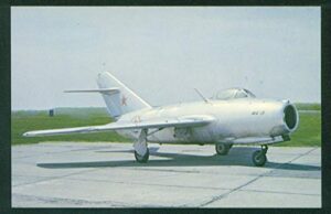 mikoyan gurevich mig 15 fagot soviet union russian jet aircraft postcard