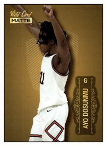 ayo dosunmu rc 2022 wild card gold matte rookie #6 bulls nm+-mt+ nba basketball