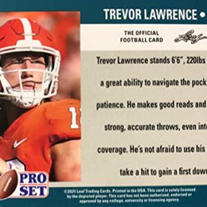 Trevor Lawrence 2021 Pro Set DRAFT DAY Short Printed Mint Rookie Year Card #PSDD1 picturing this Jacksonville Jaguars #1 Overall Pick in his Orange Clemson Jersey