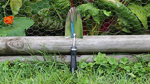 Edward Tools Bend-Proof Garden Trowel - Heavy Duty Polished Stainless Steel - Rust Resistant Oversized Garden Hand Shovel for Quicker Work - Digs Through Rocky/Heavy soils - Comfort Grip (1)