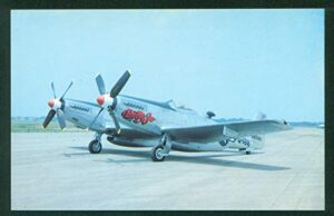 north american f-82 twin mustang interceptor aircraft north korean war propeller airplane postcard