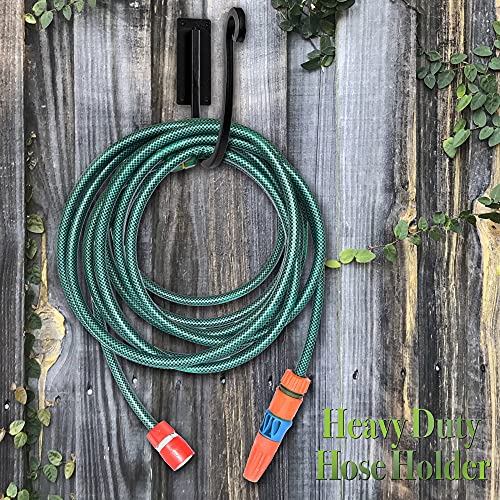 YANGSHUO Garden Hose Holder Outside: Wall Mount Water Hose Holder - 8Inch Heavy Duty Garden Water Hose Hanger for Outdoor Hose Storage