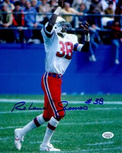 autographed roland james new england patriots 8×10 photo w/coa