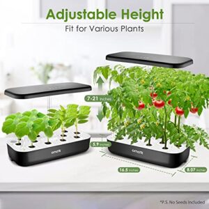 Hydroponics Growing System, OMOTE Hydroponic Garden for Indoor Plants, Herb Garden with 36W 80 LED Grow lights, 12 Kits, 2 Modes, Automatic Timer, Auto Germination Kit Indoor Garden for Family Kitchen