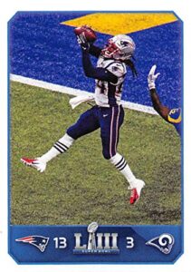 2019 panini nfl sticker #20 stephon gilmore new england patriots/los angeles rams super bowl liii (small, thin, peelable sticker football card)