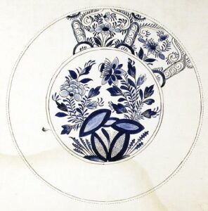 an original design for a porcelain plate