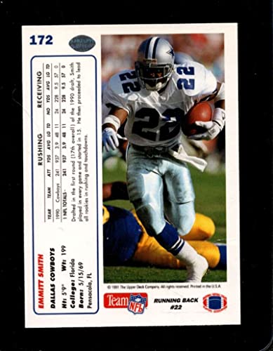 1991 UPPER DECK #172 EMMITT SMITH NMMT COWBOYS HOF