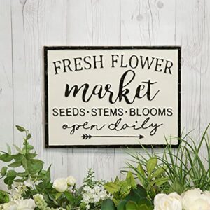 metal fresh flower market sign vintage garden wall mounted plaque wall art