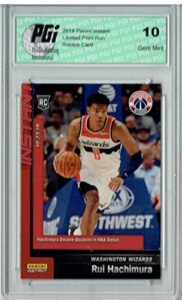 rui hachimura 2019 panini instant #17 double double 1 of 1211 rookie card pgi 10