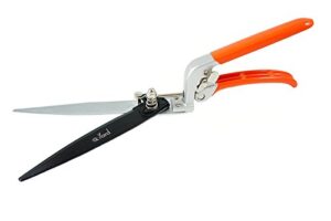 q-yard qy-741f flower bed and grass shear – extra sharp garden hand pruners, easier cutting, comfortable ergonomic, less effort – gardening scissors for men & women , orange