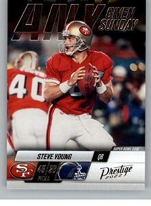 2022 panini prestige any given sunday #8 steve young san francisco 49ers nfl football trading card