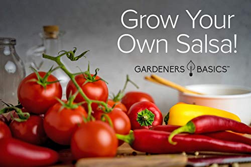 Heirloom Hot Salsa Growing Seed Packets 8 Varieties Habanero, Jalapeno, Serrano Peppers, Roma, San Marzano Tomato, Cilantro, Green Onion, Tomatillo for Garden Non-GMO Heirloom Gardeners Basics