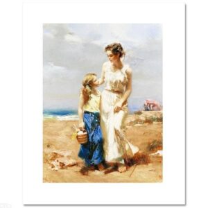 By the Sea - Artist Embellished Canvas