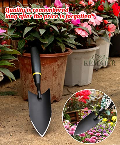 Garden Shovel - Heavy Duty Gardening Hand Trowel, Carbon Steel Garden Trowel with Rubberized Handle, Trowel Garden Tool for Diligent Farmer Soil Planting Digging Transplanting