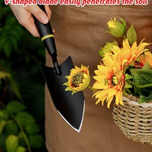 Garden Shovel - Heavy Duty Gardening Hand Trowel, Carbon Steel Garden Trowel with Rubberized Handle, Trowel Garden Tool for Diligent Farmer Soil Planting Digging Transplanting