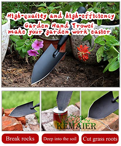 Garden Shovel - Heavy Duty Gardening Hand Trowel, Carbon Steel Garden Trowel with Rubberized Handle, Trowel Garden Tool for Diligent Farmer Soil Planting Digging Transplanting