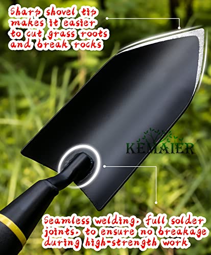 Garden Shovel - Heavy Duty Gardening Hand Trowel, Carbon Steel Garden Trowel with Rubberized Handle, Trowel Garden Tool for Diligent Farmer Soil Planting Digging Transplanting