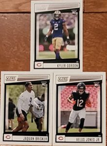 2022 panini score football chicago bears team set 3 cards w/drafted rookie