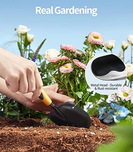 Kids Gardening Set, Geyiie Kids Gardening Tools for Girls Boys Childrens Toddler Gardening Set Garden Toys for Kids Ages 2+ Gardening Kit Garden Gift Sets, Shovel, Rake, Trowel, Tote Bag, Apron (6PCS)