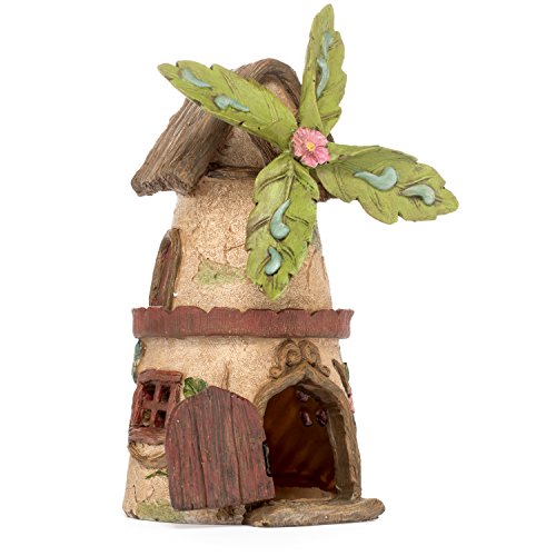 Patio Eden Miniature Fairy Garden House Kit - Mini Fairy Figurines - Indoor or Outdoor 3 Piece Accessory Set