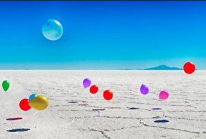 hdr balloons on the salt flat