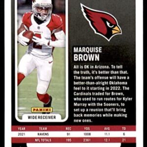 2022 Panini Absolute #17 Marquise Brown NM-MT Arizona Cardinals Football Trading Card NFL