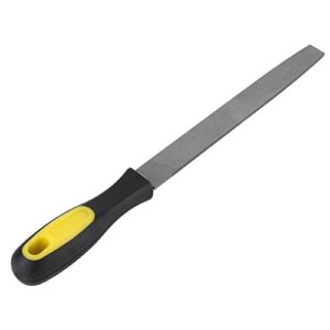 kafuty-1 8in flat mill file, smooth blade with ergonomic handle, t12 carbon tool steel edge metal file sharpening for drills and all edge, lawn mower blade, garden shears, chisels, etc