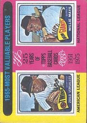 1975 topps baseball card #203 willie mays excellent