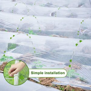 XYADX Greenhouse Hoops Row Cover Hoops Tunnel 3.5-Foot-Long DIY Greenhouse Hoops for Garden Netting and Raised Bed Plant Support Stakes with Greenhouse Clamps - 25pcs