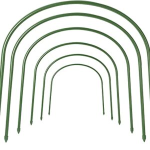 VIVOSUN 6Pcs 4FT Greenhouse Hoops, 6 Sets 19.7" x 18.9" Garden Hoops, Grow Tunnel with Plastic Coated, Rust-Free, Garden Hoops Garden Stakes Plant Supports for Garden Fabric Covers Raised Beds