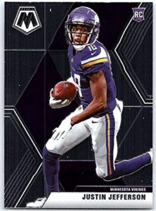 2020 panini mosaic #209 justin jefferson rc rookie minnesota vikings nfl football trading card