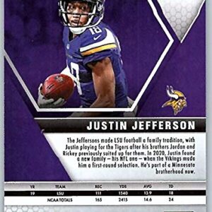 2020 Panini Mosaic #209 Justin Jefferson RC Rookie Minnesota Vikings NFL Football Trading Card