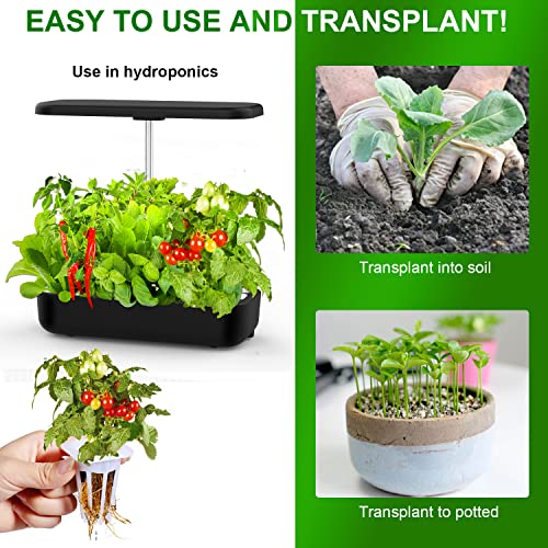 Seed Pods Kit for Hydroponics Growing System,Seed Starter Pods for Indoor Garden,Including 25pcs Replacement Square Grow Sponges,Grow Baskets and A&B Hydroponic Nutrients,Compatible with Idoo,QYO,LYKO