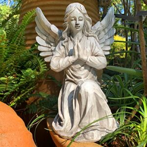 Handsider Garden Statue Angel Religious Fairy Sculpture Waterproof Decorative Figurine Art Decor for Patio, Lawn, Yard, Housewarming Ornament Present