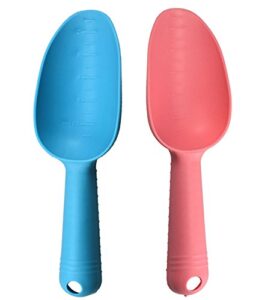 annymall composite muti-functional scoop, 2 piece plastic homegrown gardening tool flowerpot shovel scoop, pet’s food scoop, beach sand shovel 10‘’