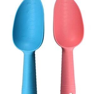 Annymall Composite Muti-Functional Scoop, 2 Piece Plastic Homegrown Gardening Tool Flowerpot Shovel Scoop, Pet's Food Scoop, Beach Sand Shovel 10‘’