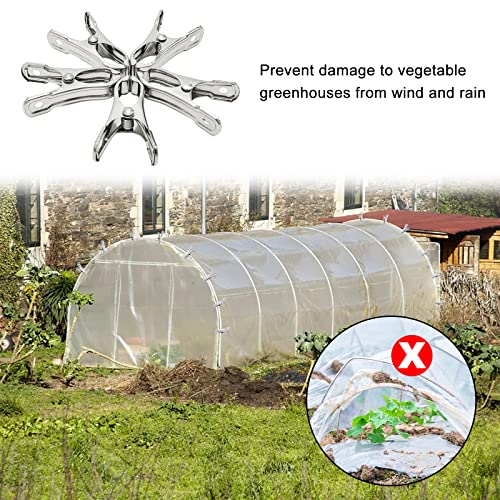 40PCS Greenhouse Clips-Garden Clips-Greenhouse Clamps Film Row Cover Netting Tunnel Hoop Clip Frame Shading Net Rod Clip for Season Plant Extension Support