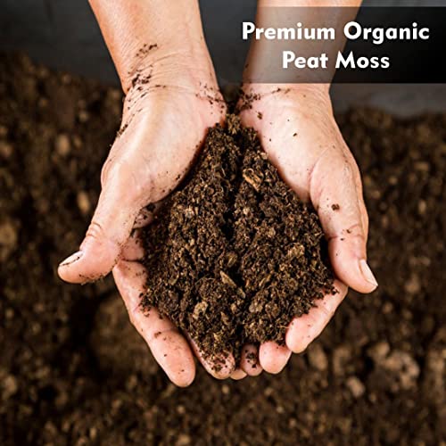 Old Potters Organic Peat Moss – 100% Sphagnum Peat Moss for Potted Plants & Seed Starting – Improves Soil Quality, Organic Gardening for Indoor and Outdoor use (20 Quart)