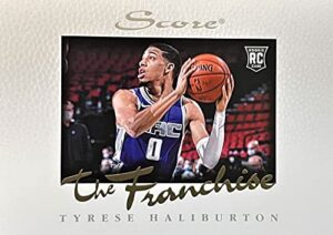 2020-21 panini score – the franchise – tyrese haliburton basketball rookie card – limited edition with only 2269 made – sacramento kings