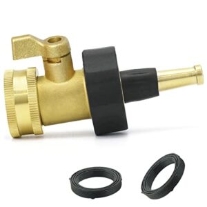 plg heavy duty brass high pressure jet hose nozzle with hose shut off valve for garden hose