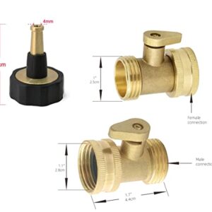 PLG Heavy Duty Brass High Pressure Jet Hose Nozzle with Hose Shut off Valve for Garden Hose