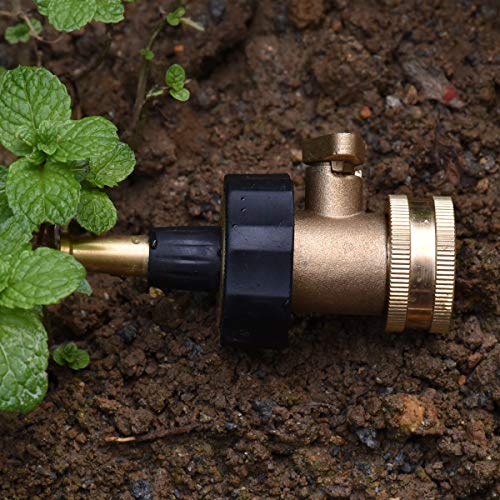 PLG Heavy Duty Brass High Pressure Jet Hose Nozzle with Hose Shut off Valve for Garden Hose