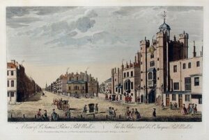 a view of st. james’s palace pall-mall, c. / vⁿe du palais royal de st. jacques pall mall & c