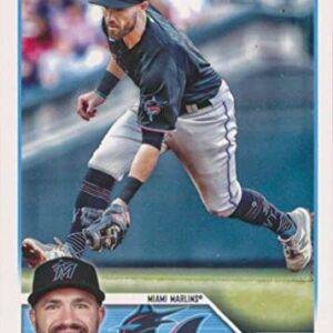 2023 Topps #72 Jon Berti NM-MT Miami Marlins Baseball Trading Card