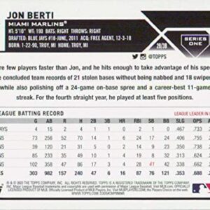 2023 Topps #72 Jon Berti NM-MT Miami Marlins Baseball Trading Card