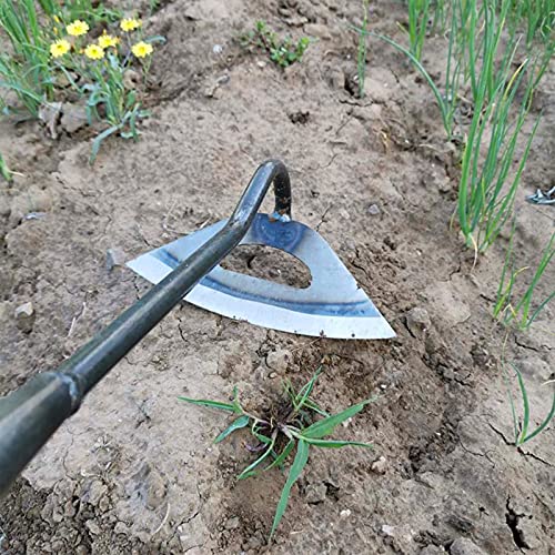 2PCS All-Steel Hardened Hollow Hoe,Durable Garden Weed Puller,Sharp Weed Removal Tool Gardening Edger Weeder Hand Shovel Edge Tool for Garden Weeding Rake Planting Hand Tools Loosening Soil