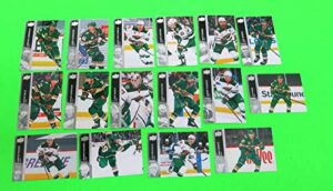 2021-22 upper deck hockey complete minnesota wild veteran team set of 16 cards (88 marcus foligno, 89 jordan greenway, 90 kirill kaprizov, 91 zach parise, 92 jared spurgeon, 93 mats zuccarello, 338 jonas brodin, 339 matt dumba, 340 joel eriksson ek, 341 k