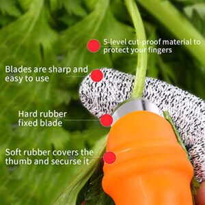 ZGYFJCH Garden Silicone Thumb Knife, Finger Knife-Plants Picking Trim Tools(L)