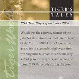 2001 Upper Deck Tiger's Tales Golf #TT19 Tiger Woods RC Rookie Official UD Trading Card